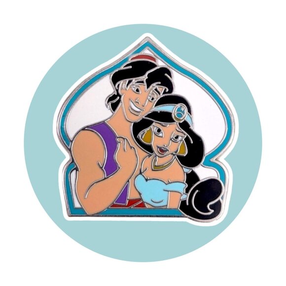 Disney | Accessories | Aladdin Disney Pin Couple Aladdin And Jasmine ...